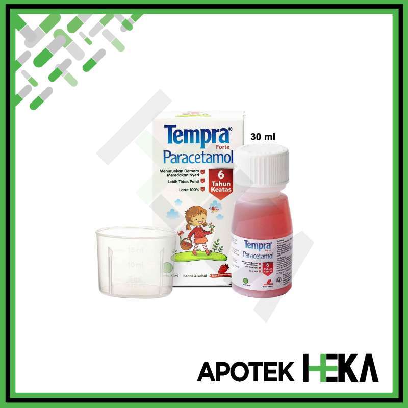 Jual Tempra Syrup Forte Sirup Demam Anak 30 / 60 ml Grape / Strawberry ...