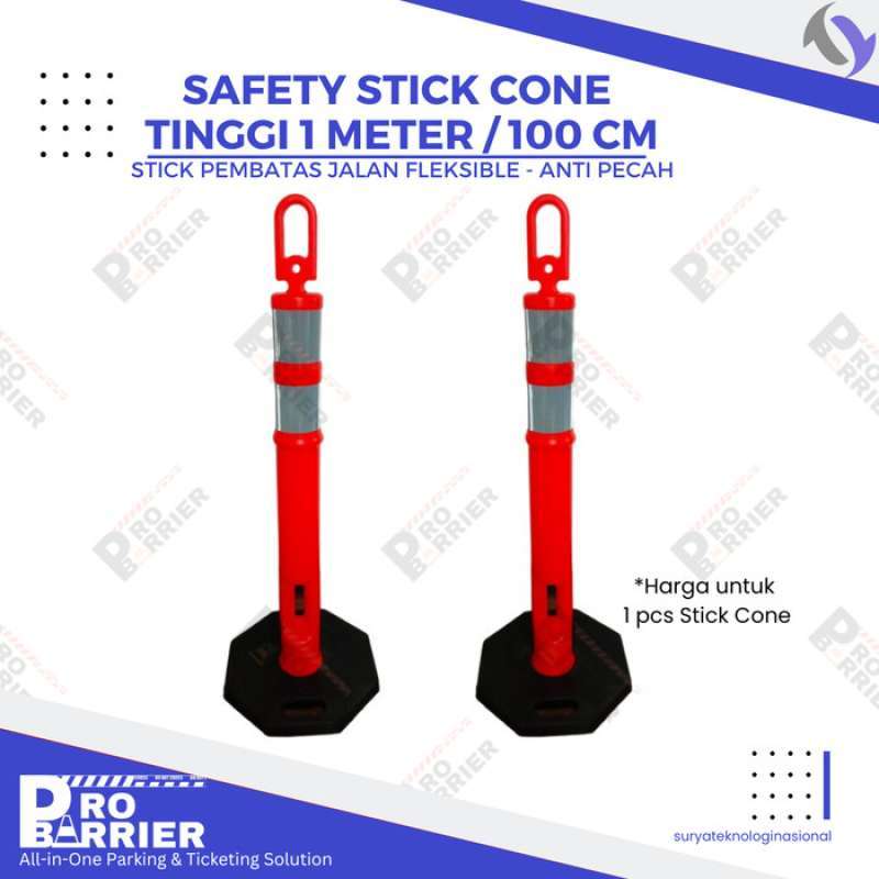 Jual Stick Cone Base Hitam Scotlight Plastik 100 Cm Pembatas Jalan ...