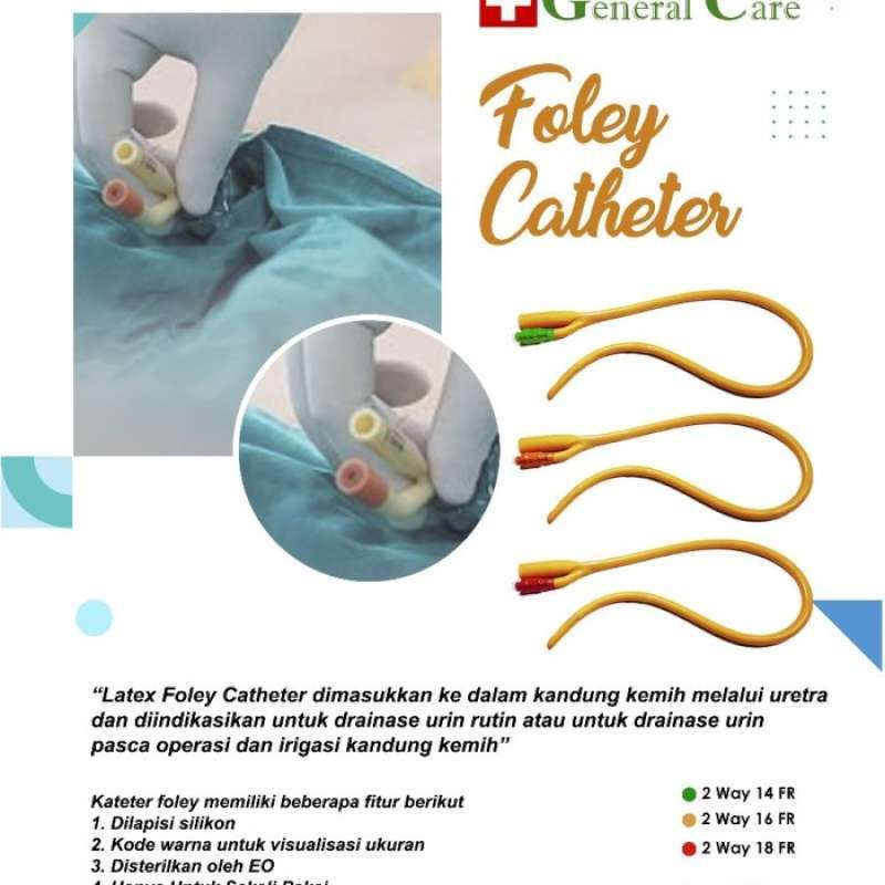 Promo foley catheter 16 GC/foly catheter general care Diskon 23% di ...