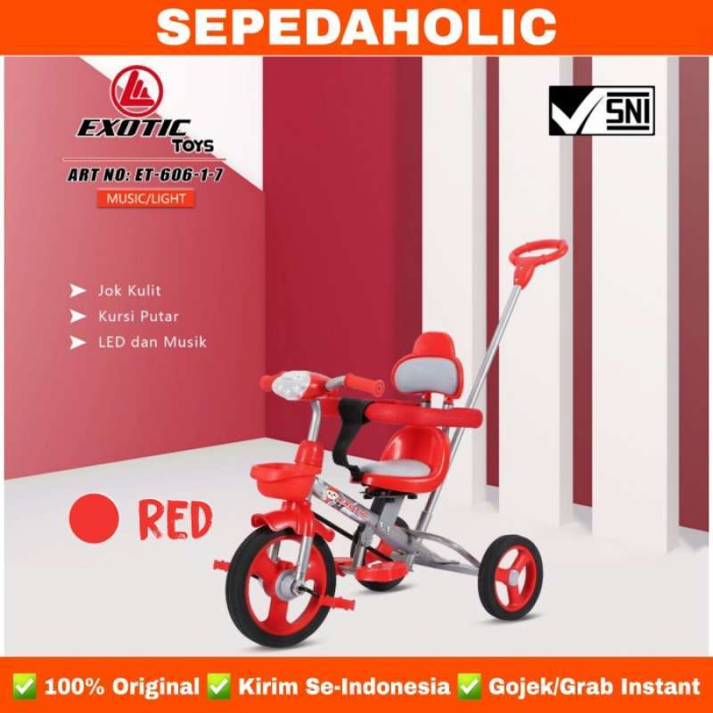 Promo Sepeda Roda Tiga 3 EXOTIC ET 606 1 7 Kursi Putar Ban Karet ...