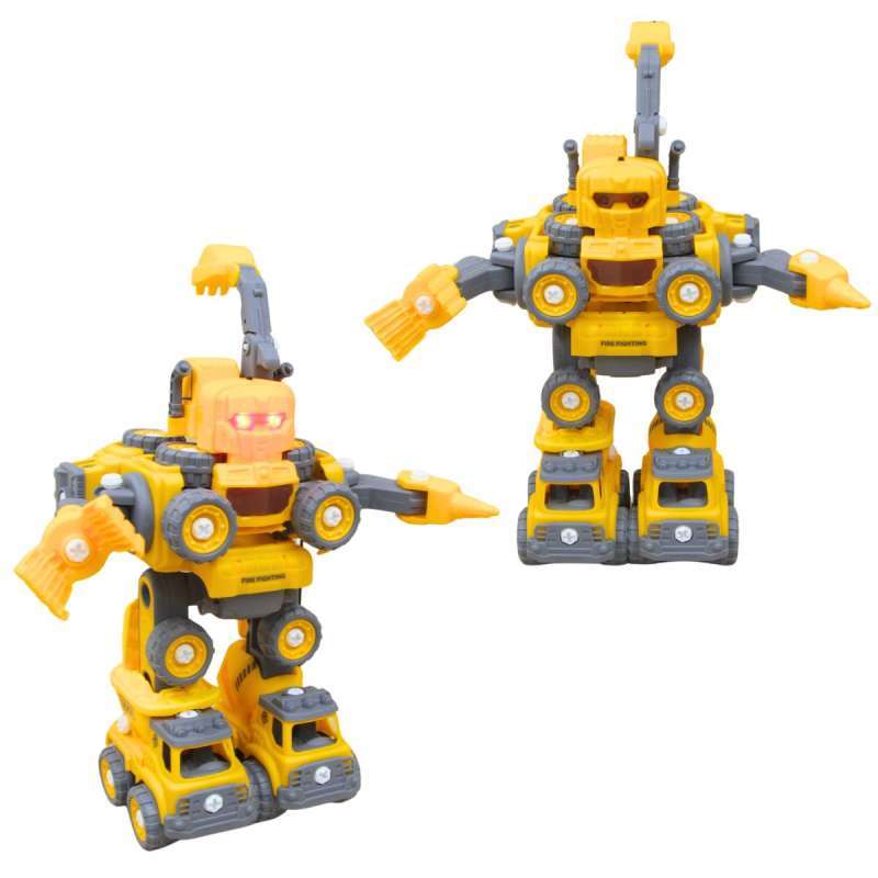 Jual Figoltoys Mainan Anak Robot Mobil Konstruksi Pemadam Kebakaran ...