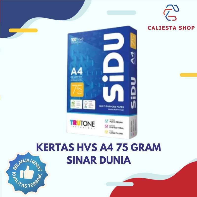 Promo Kertas Hvs A4 F4 75 Gram Sinar Dunia 1 Rim 500 Lembar