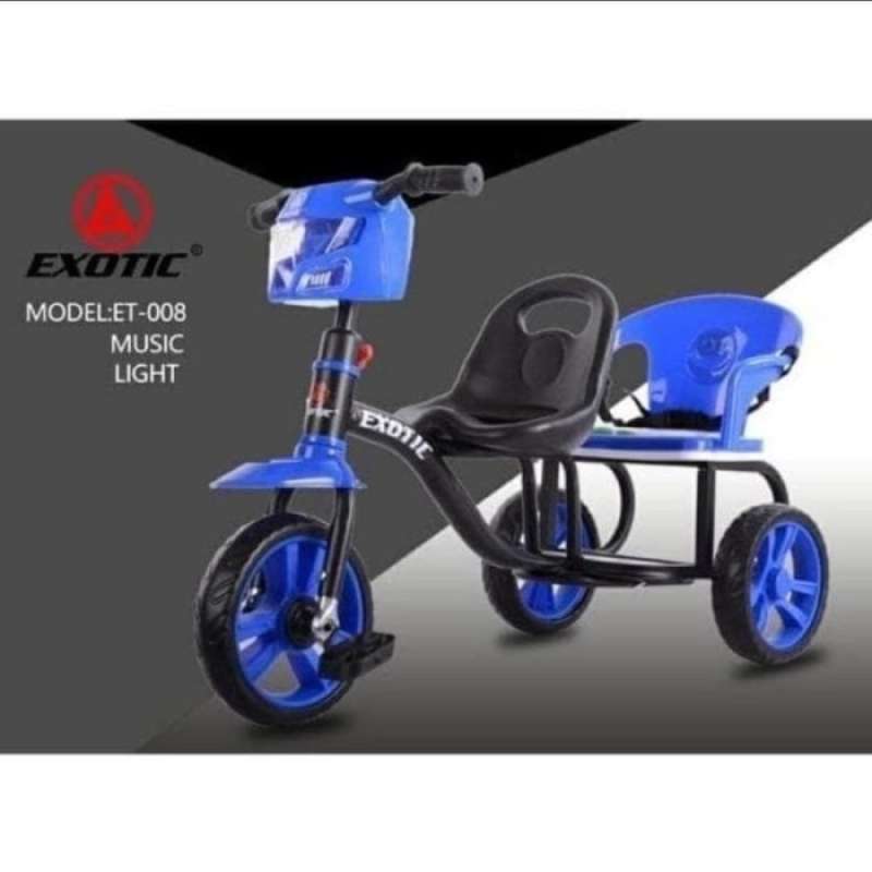 Promo Exotic ET-008 stroller double sit sepeda roda tiga pacific sepeda ...