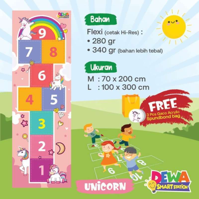 Promo Playmat Engklek (Large) / Engklek / Tapak Gunung / Mainan anak ...