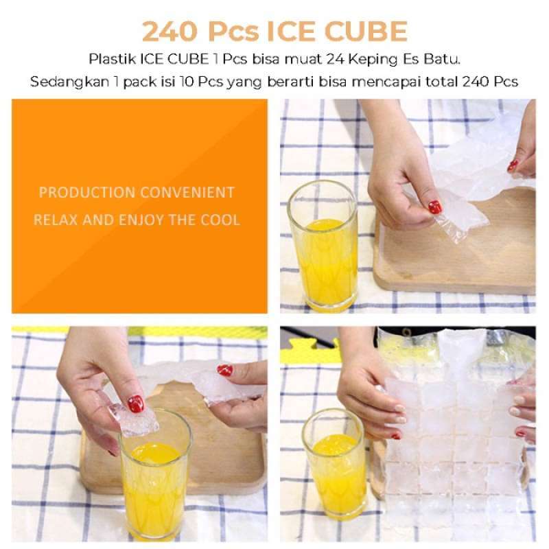 Promo Plastik Es Batu Kantong Isi 10 Lembar Penyimpanan Cairan Minuman ...