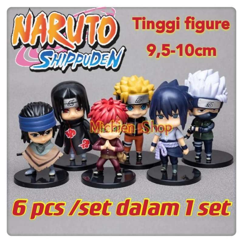 Promo Action Figure Chibi Naruto Kakashi Sasuke Gaara LK Set 6 Pcs ...