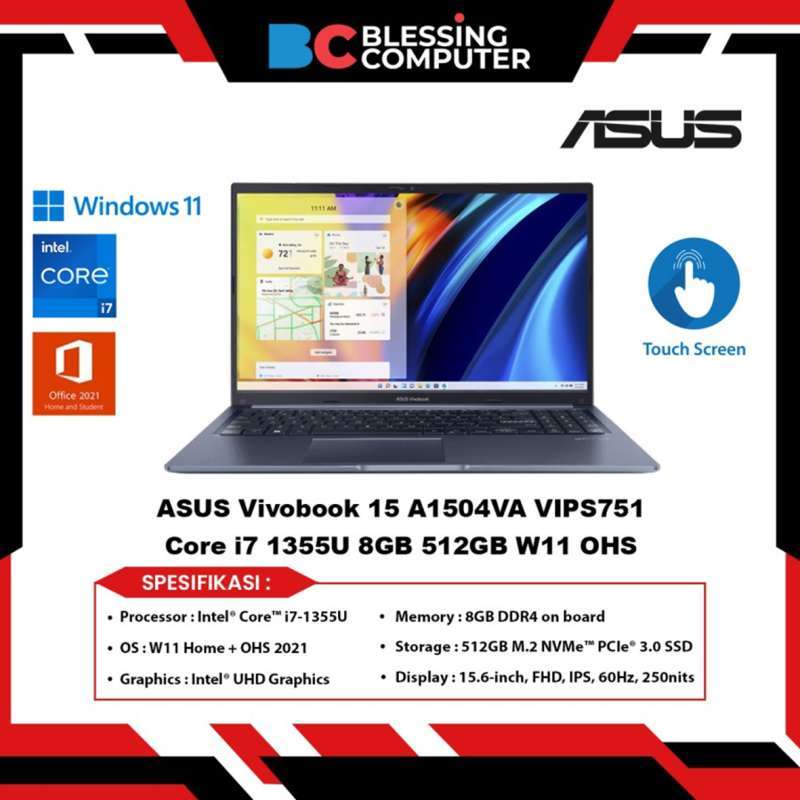 Jual Asus Vivobook 15 A1504va Vips751 Core I7 1355u 8gb 512gb W11 Ohs ...