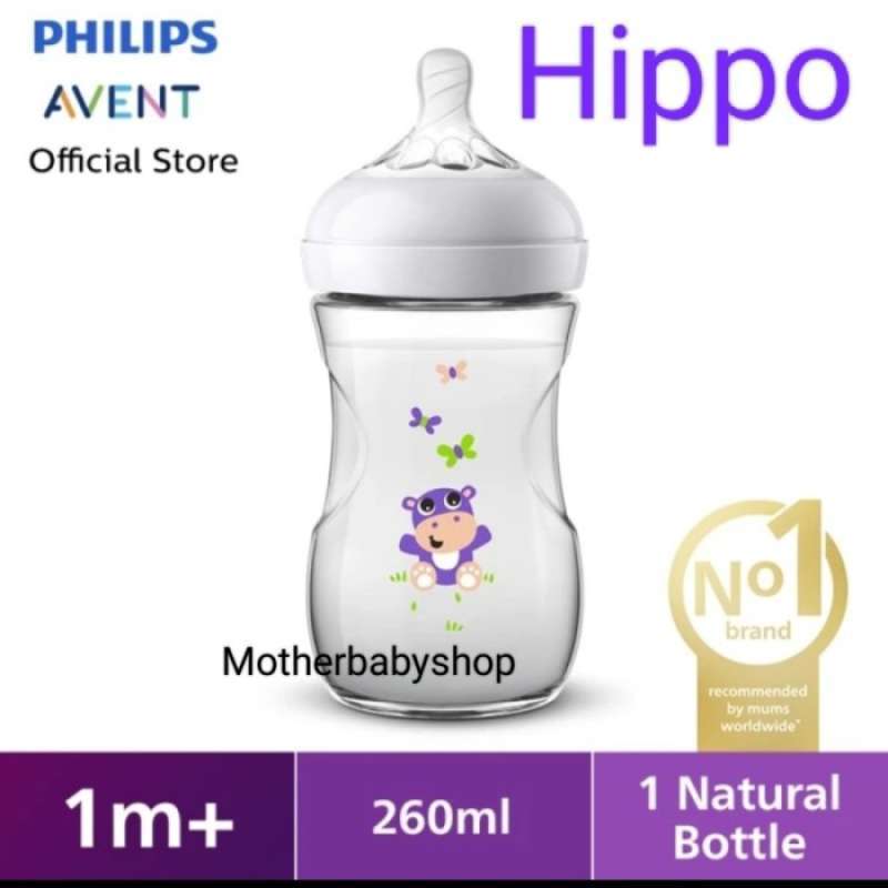 Promo Philips Avent Botol Wide Neck Natural 260 Ml Hippo Tiger Flamingo ...
