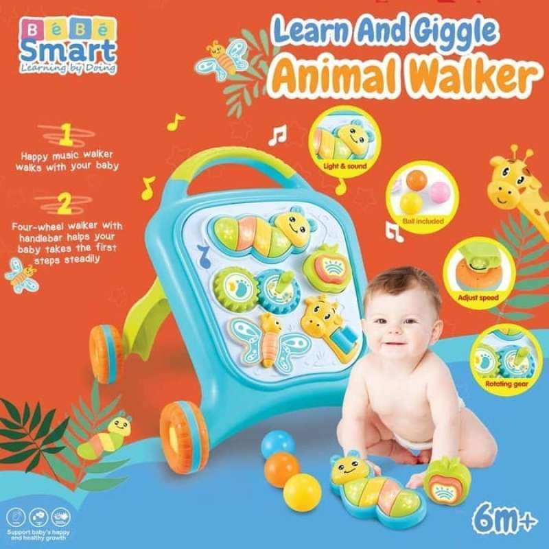 Promo Mainan Belajar Jalan / Bebe Smart Learn And Giggle Animal Walker ...