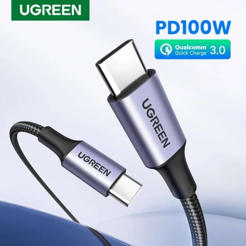 Promo Ugreen Cable Usb C To C Pd 100w 5a Qc4 Nylon Fast Charging 1m 2m ...