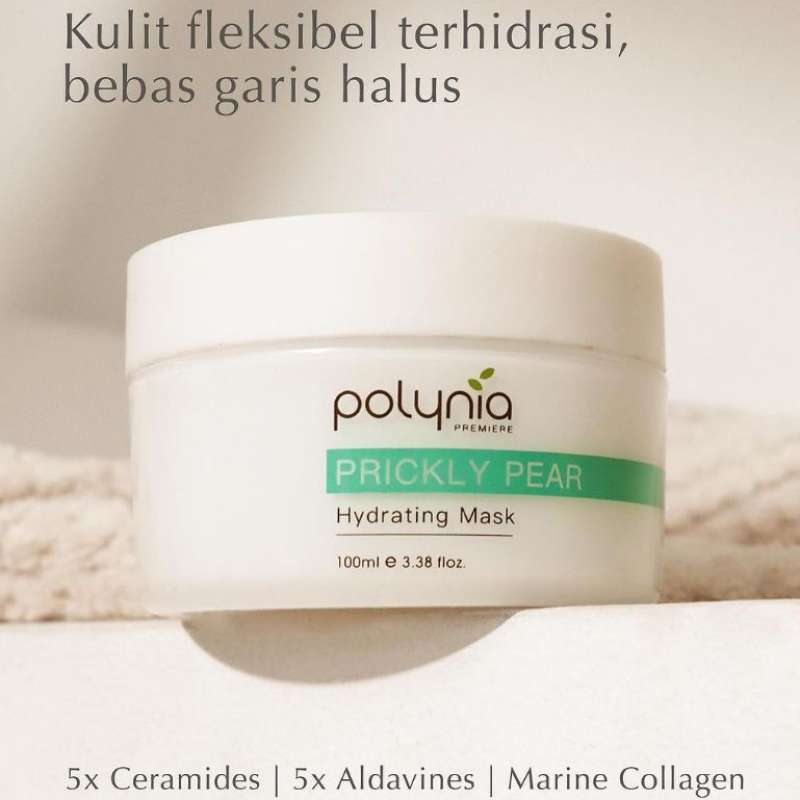 Jual POLYNIA Prickly Pear Hydrating Face Mask - Memperkuat Skin Barrier ...