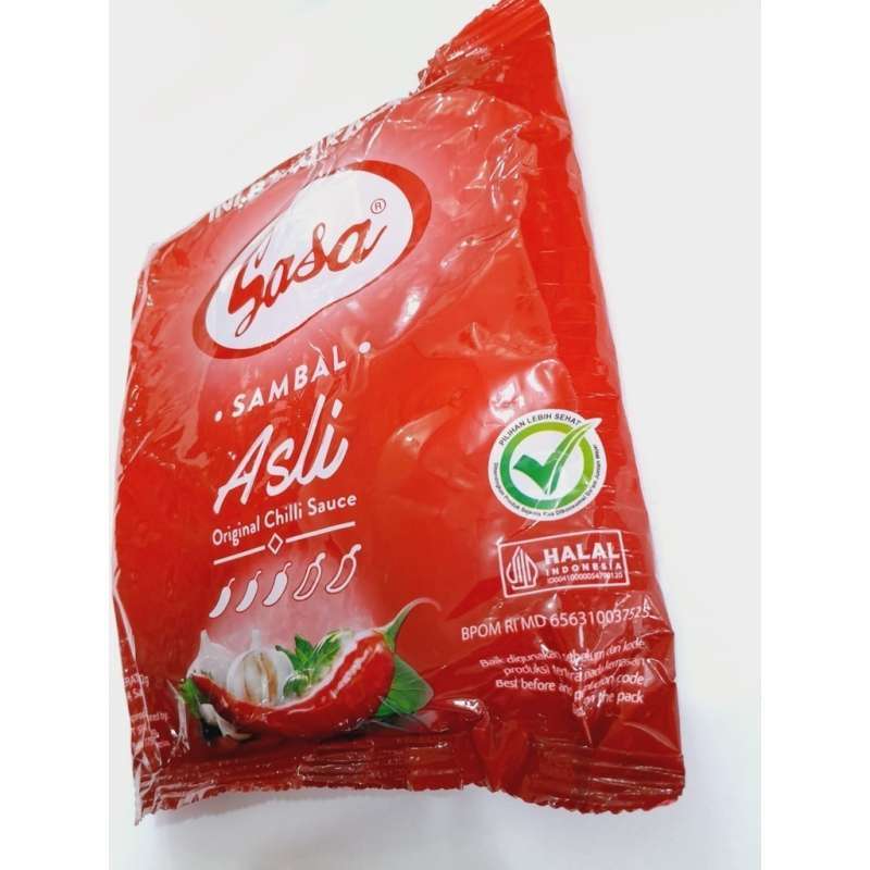 Jual Sasa Saus Sambal Asli Isi 24 Saset Saos Cabe Sauce Cabai di Seller ...