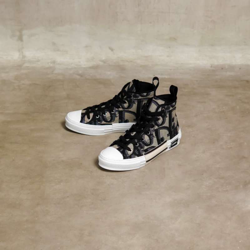 Jual Sepatu Christian Dior Oblique Jacquard Maxi High Top Sneaker 100% ...