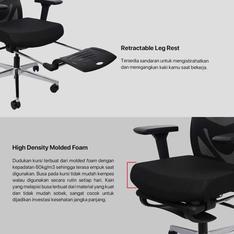 Jual Fantech OCA259 Pro / OC-A259 Pro Premium Office Chair Kursi Kerja ...