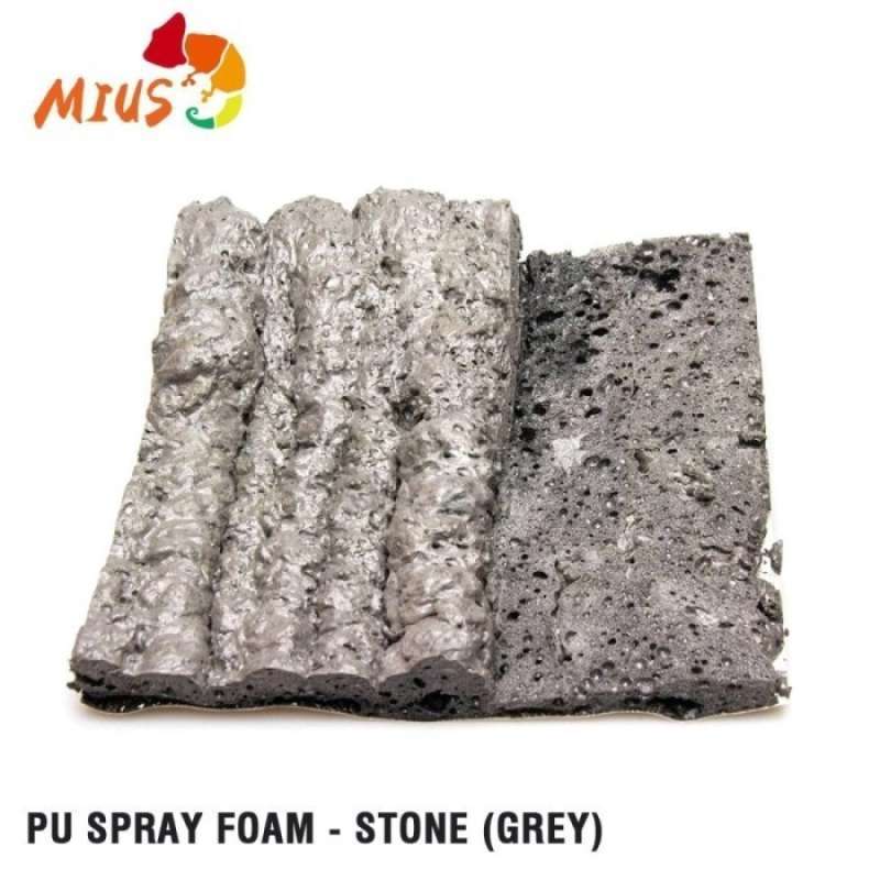 Jual MIUS PU Expanding Spray Foam Grey Terrarium Paludarium Rainforest ...