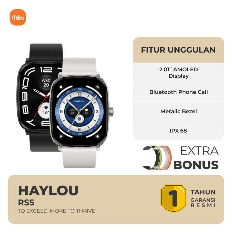Promo Haylou Rs5 Smartwatch 2.01 Inch Amoled Bluetooth Phone Call ...