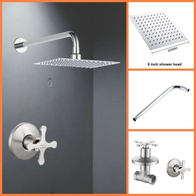 Promo Paket Wall Shower Tanam/shower Mandi Dinding /shower Mandi Tembok - Kotak Baling Diskon 50 ...