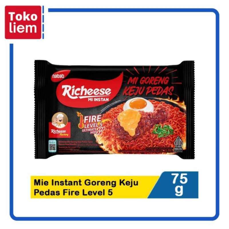 Jual Nabati Richeese Mi Goreng Keju Fire Level 5 75g Di Seller Toko ...