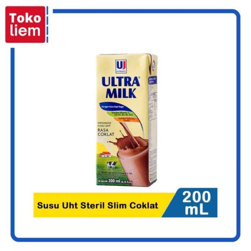 Jual Ultra Susu Uht Steril Slim Coklat 200Ml di Seller Toko Liem ...