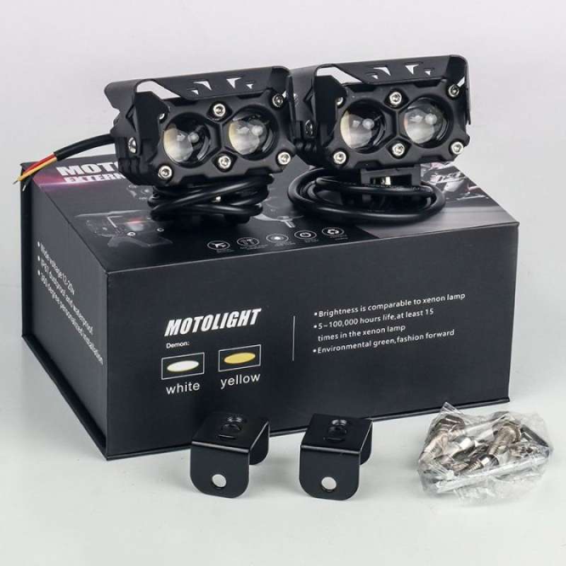 Promo LAMPU LED TEMBAK MINI LASER 2 MATA UNIVERSAL D2 SQL 2 MATA ...