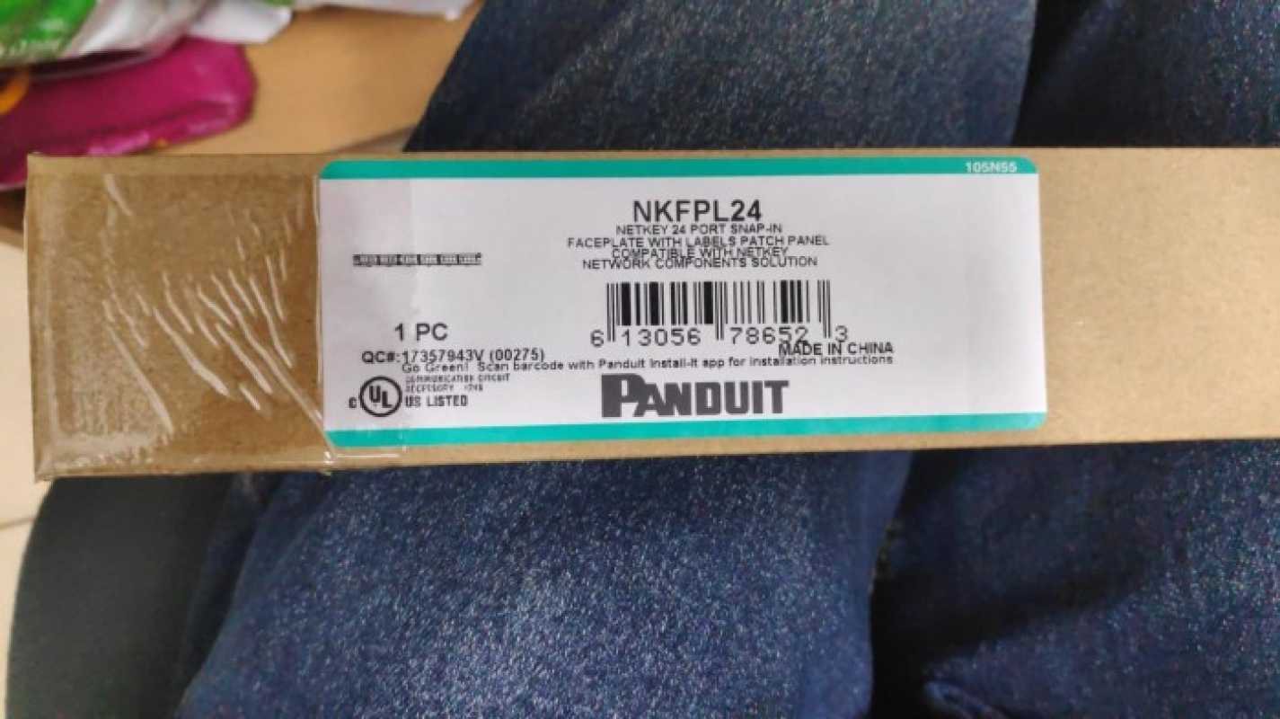 Promo PANDUIT Netkey NKFPL24 Blank Patch Panel / Frame Modular RJ45 24 ...