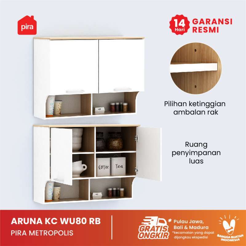 Promo PIRA METROPOLIS OX - ARUNA KC WU80 RB Rak Gantung Dapur / Kitchen ...