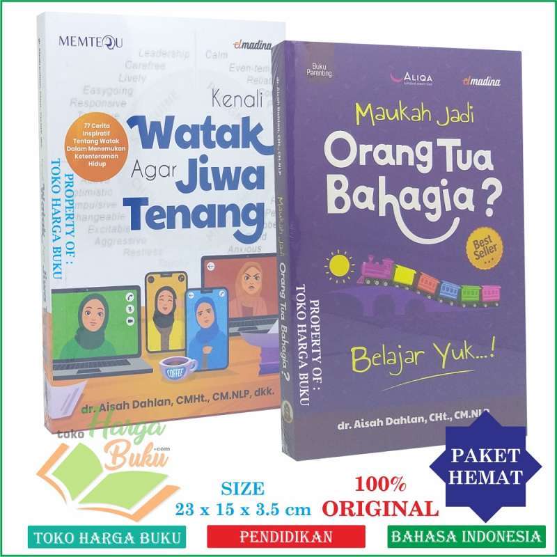 Promo Paket 3 Buku Maukah Jadi Orang Tua Bahagia Kenali Watak Agar Jiwa Tenang Self Healing Dr ...