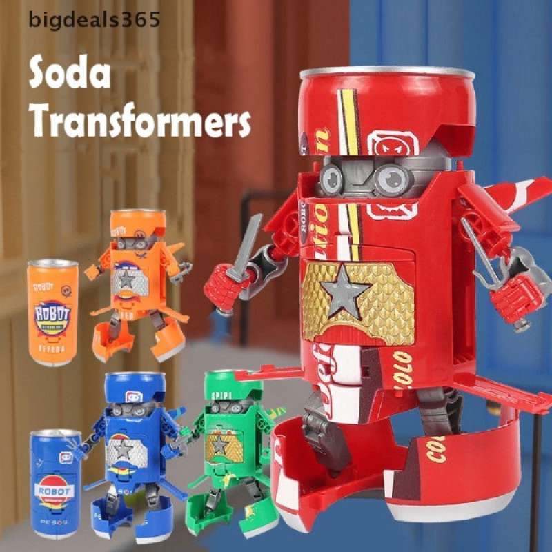 Jual Mainan Figure Robot Berubah Bentuk Transformasi Deformasi Kaleng ...