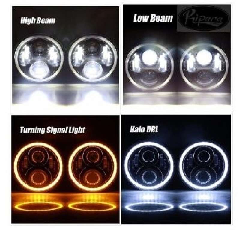 Promo Lampu Daymaker Dot Sae 7 Inch Inci Mobil Motor Harley Jeep Angel ...