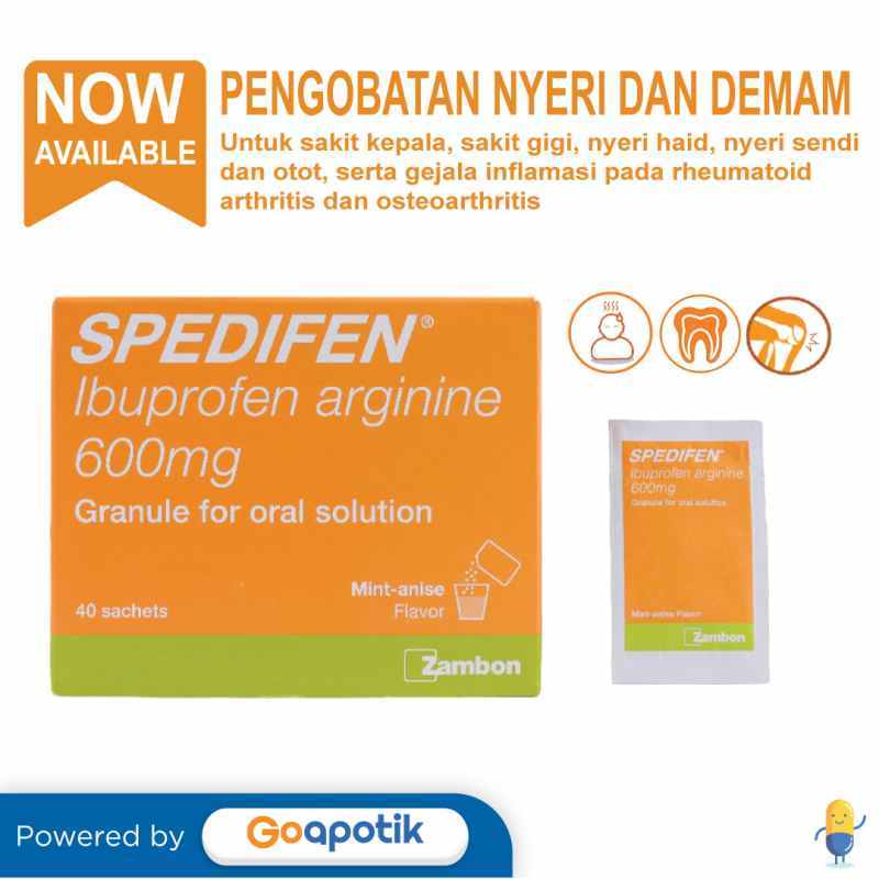 Jual SPEDIFEN 600 MG BOX 40 SACHET di Seller Apotek Mitra Perintis ...