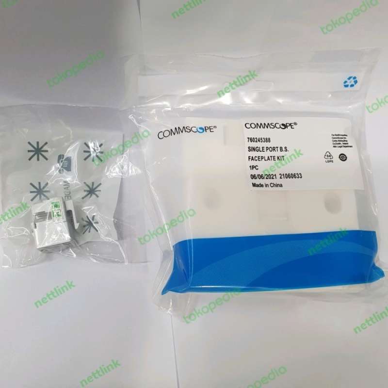 Promo faceplate rj 11 commscope/ face plate telepon 1port lengkap ...