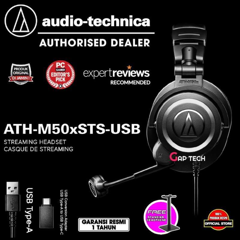 Jual Audio-Technica ATH M50xSTS / M50X STS XLR / USB Streaming Headset ...
