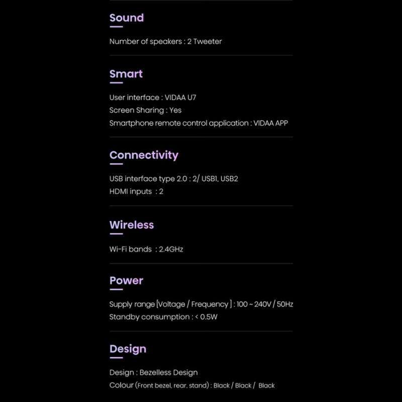 Jual Hisense 43 inch 43E4H Vidaa U5 system Smart TV FHD - Bezelless ...