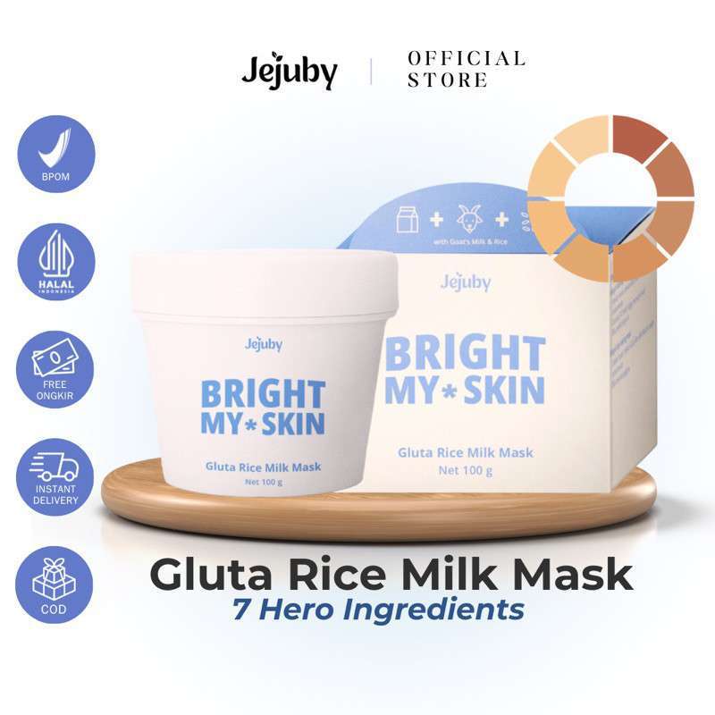 Jual Jejuby Gluta Rice Milk Mask 2in1 Body Bleaching & Sleeping Body ...