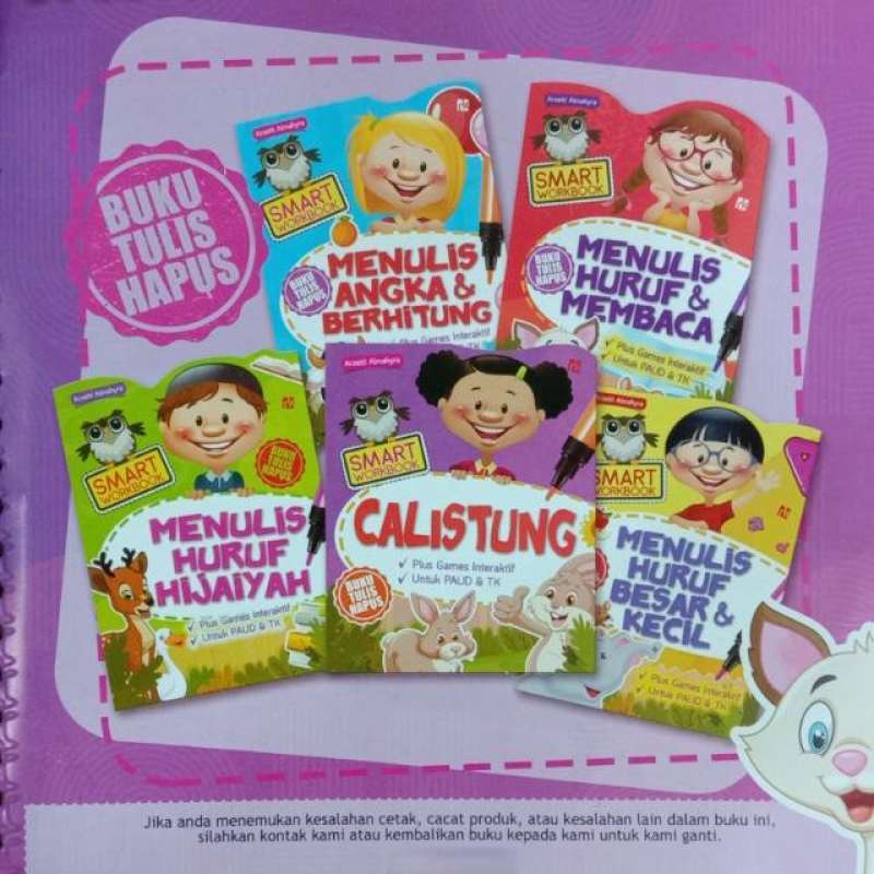 Jual Smart Work Book Calistung, Menulis Huruf Dan Angka - Membaca ...