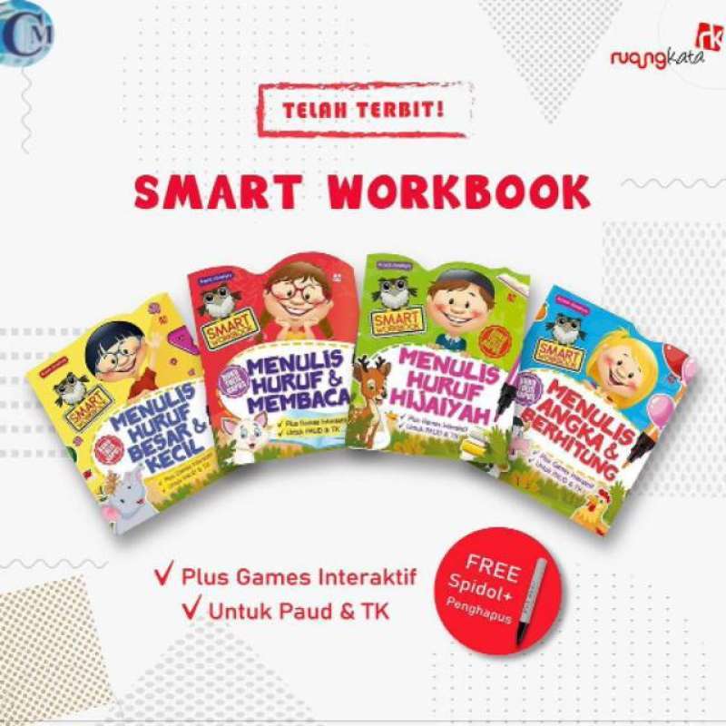 Jual Smart Work Book Calistung, Menulis Huruf dan Angka - Membaca ...