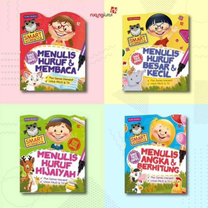 Jual Smart Work Book Calistung, Menulis Huruf dan Angka - Membaca ...