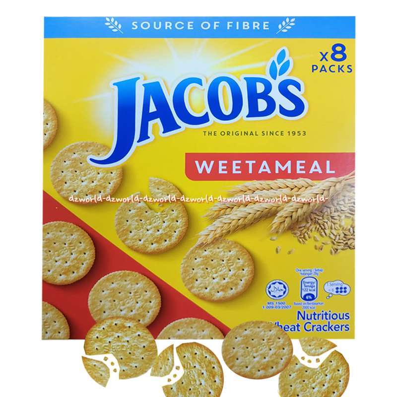 Jual Jacob's Cream Crackers Weetameal 8packs Wheat Kraker Gandum On The ...