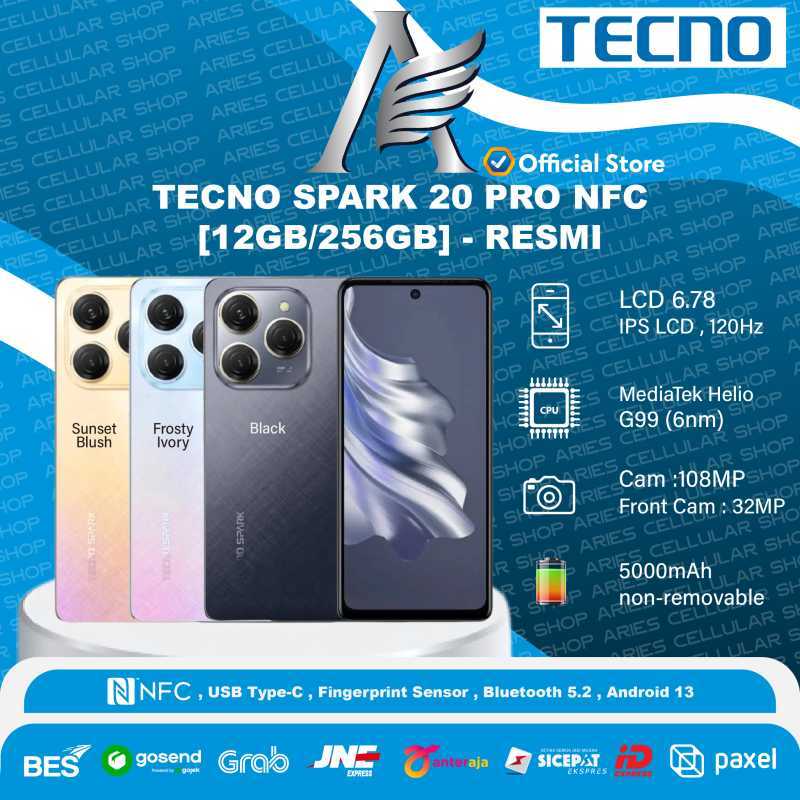 Jual Tecno Spark 20 Pro 12/256 Nfc Garansi Resmi - Flash Random Di Seller Acs Official Store ...