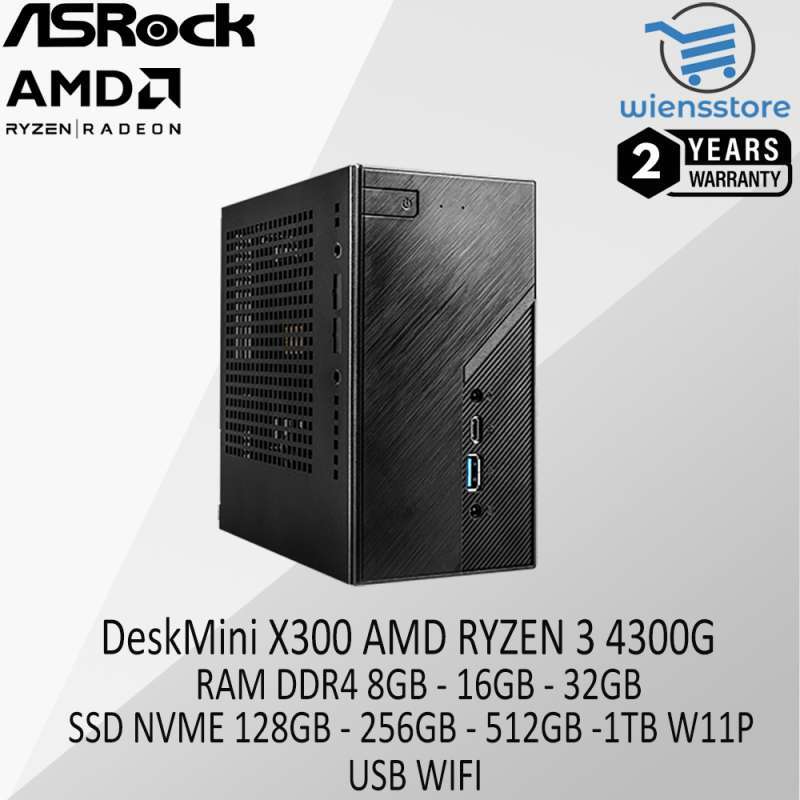 Promo MINI PC ASROCK DESKMINI X300 AMD RYZEN 3 4300G + RAM + SSD + W11 ...