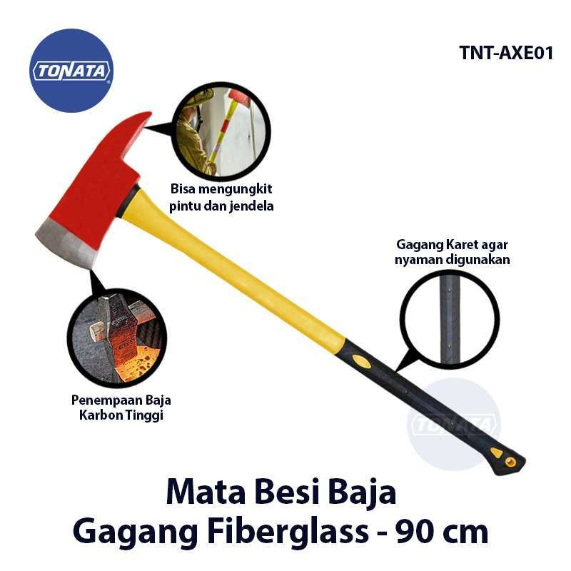 Promo Kapak Pemadam Gagang Fiberglass 90 cm / Kapak Damkar / Fire Axe 6 ...