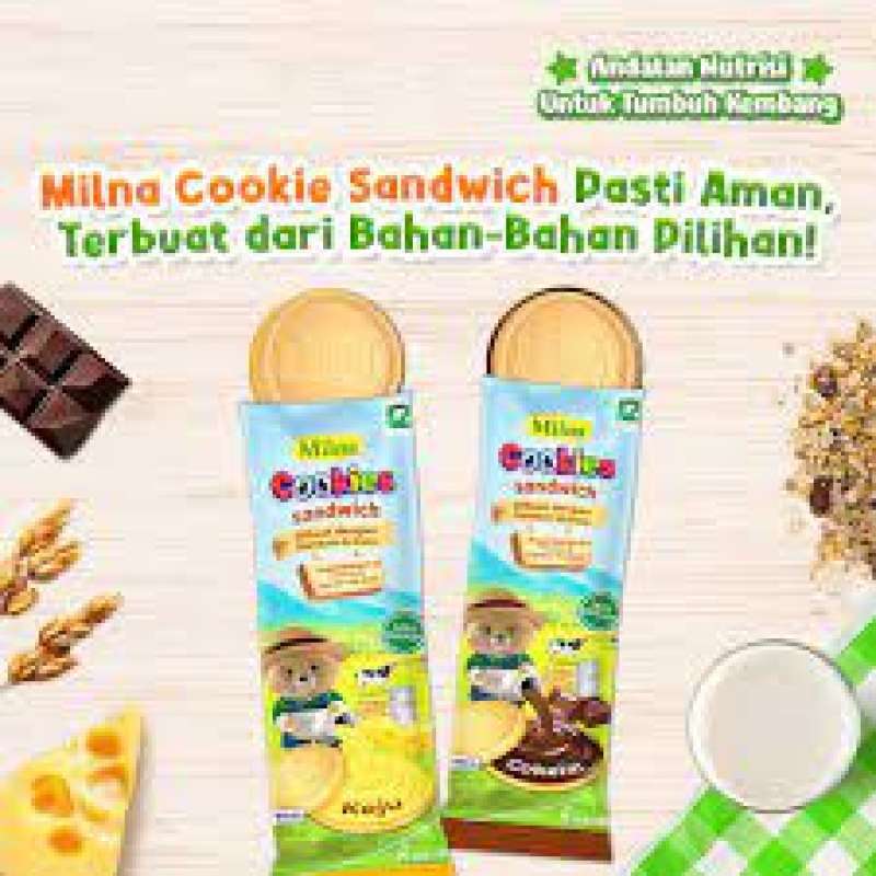 Promo Milna Cookies Sandwich Satuan 1 Sachet Rasa Coklat Keju Biskuit ...