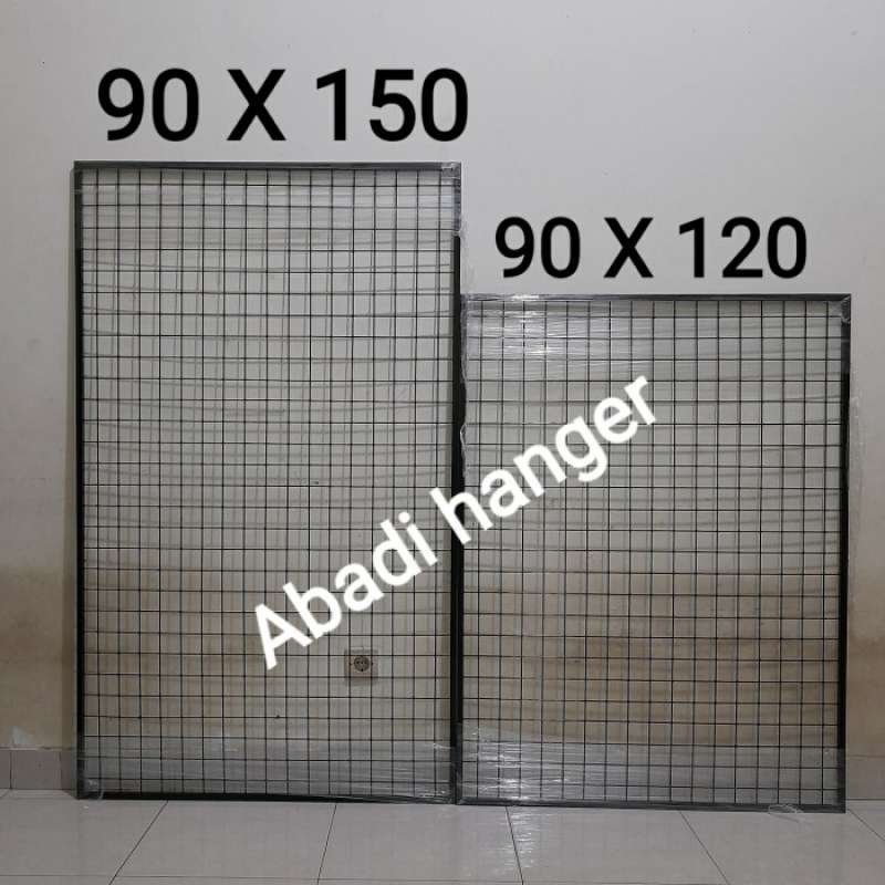 Promo jaring ram besi coating putih/hitam bingkai 90 x 120 cm - Biru ...