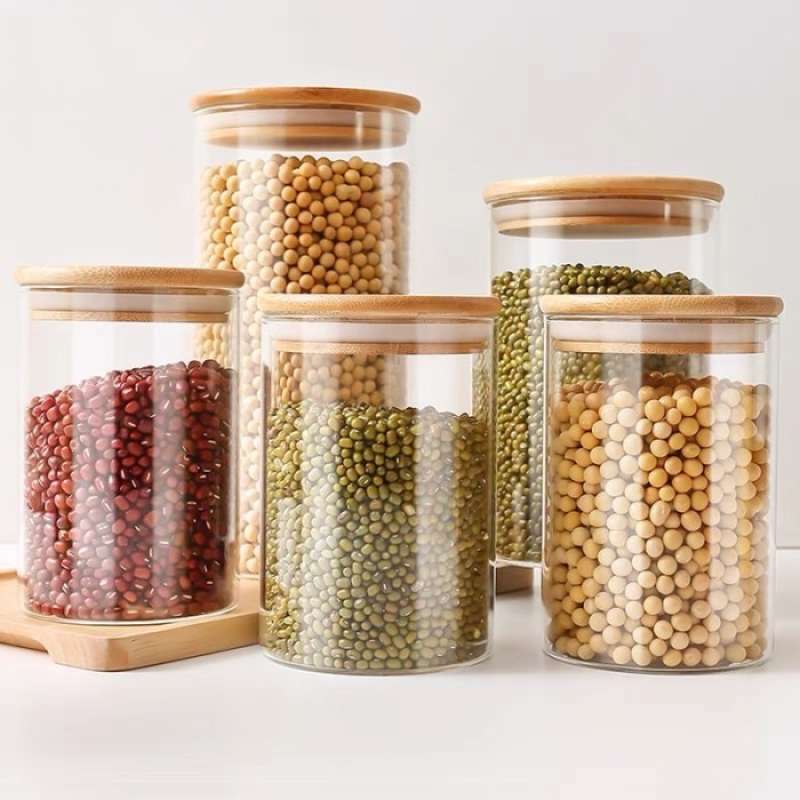 Promo Round Storage Jar / Toples Kaca / Jar Kaca / Toples Makanan ...