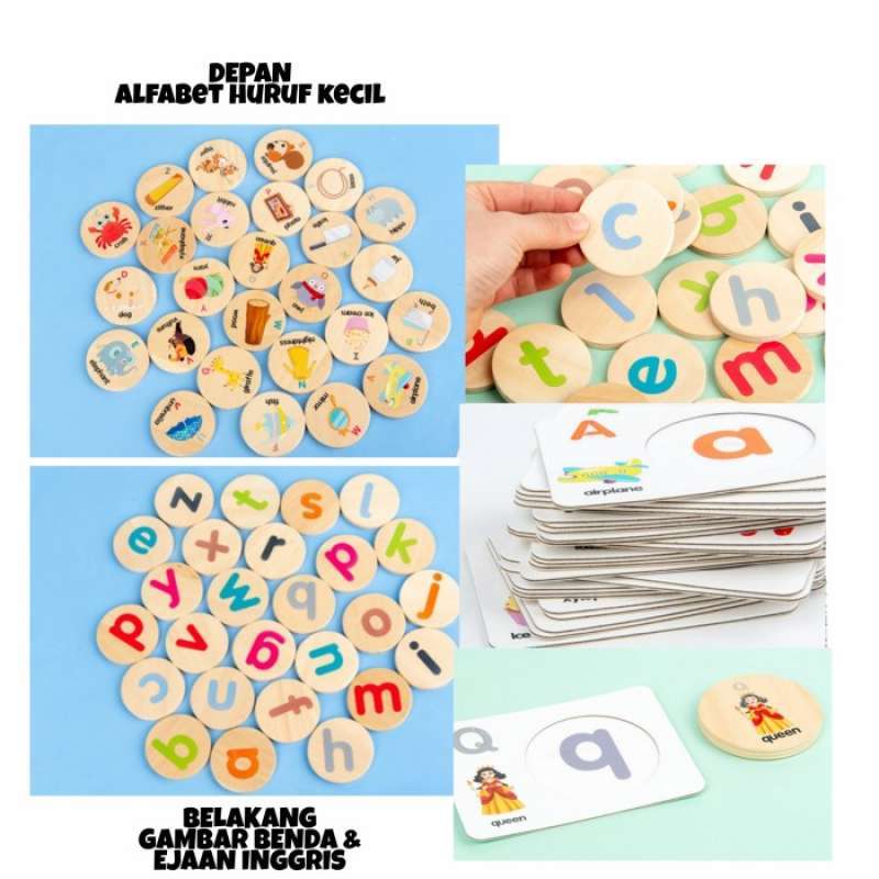 Promo Alphabet Paired / Belajar Abjad Abc / Huruf Kecil Kids / Spelling ...