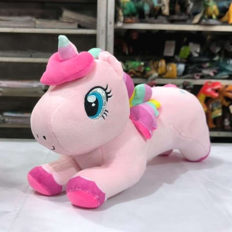 Promo Mainan Anak Boneka Laying Unicorn Kuda Poni Pegasus Cute Warna ...