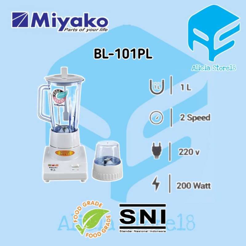 Promo Miyako Blender Plastik 2 In 1 Bl-101-Pl Bl101Pl Bl101 Putih Terbaik Diskon 29% di Seller ...