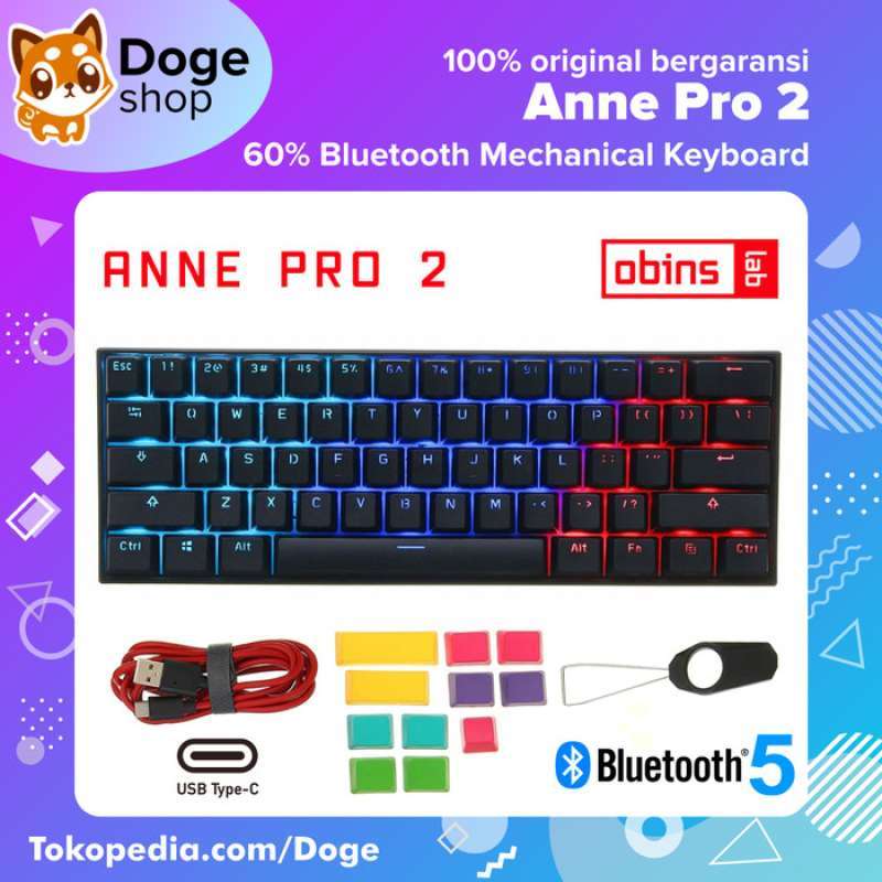 Promo Anne Pro 2 Mechanical Keyboard 60% Wireless Bluetooth (alt. gk61 rk61) Diskon 9% di Seller ...