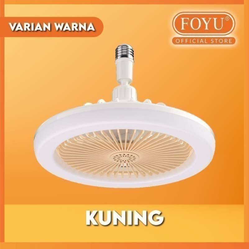 Promo LED Kipas Angin Plafon 2in1 Lampu Ceiling 36W Fan Remote ...