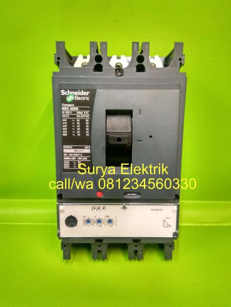 Promo mcb mccb breaker schneider compact NSX400N 3P 400 amper 160/400A 50ka Diskon 23% di Seller ...